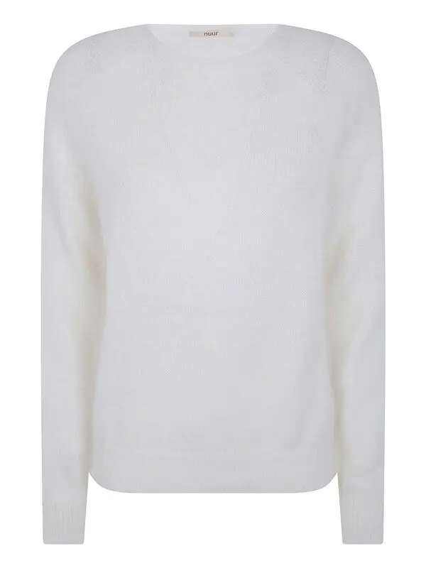 NUUR Alpaca Long Sleeve Sweater - Beige