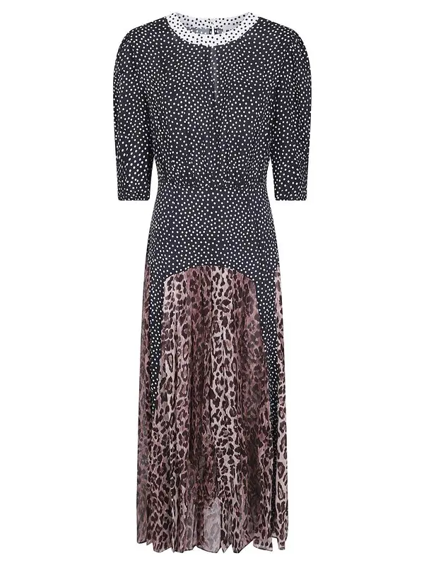 Rixo Meg" Leopard Print Midi Dress - Multi