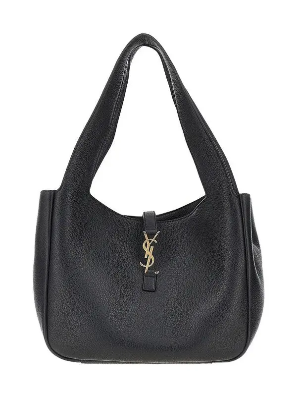 Saint Laurent Le 5 À 7 Grained Leather Shopping Bag - Black