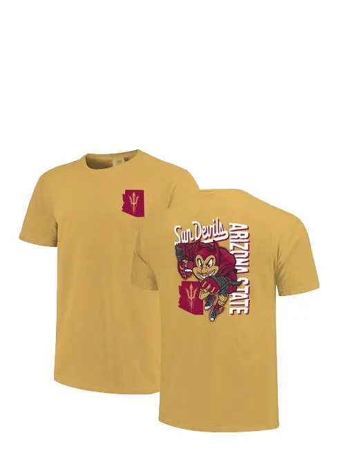 IMAGE ONE Arizona State Sun Devils Sketched Mascot Comfort Colors T-shirt - Gold