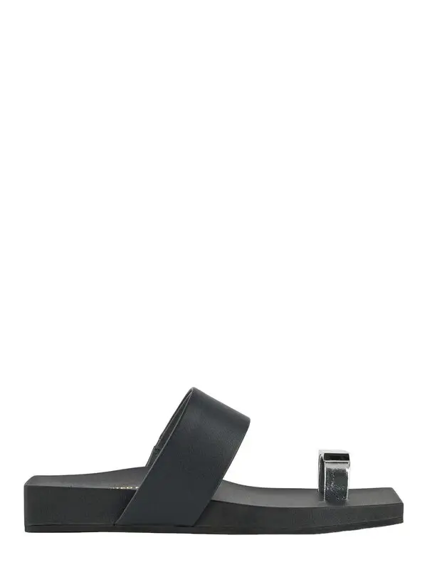 United Nude Loop Toe Lo Sandals - Cube Ring Black