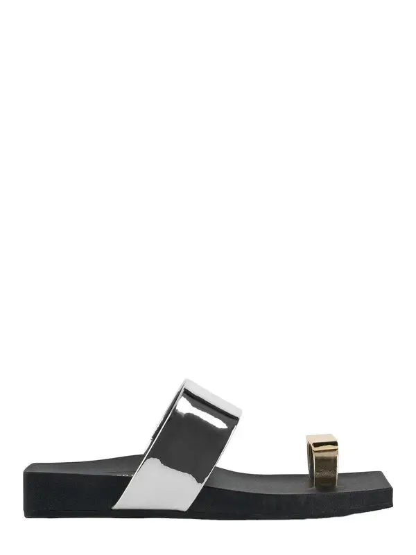 United Nude Loop Toe Lo Sandals - Cube Ring Silver
