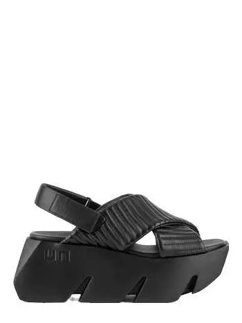 United Nude Bull Puffier Slingback Flatform Sandals - Black