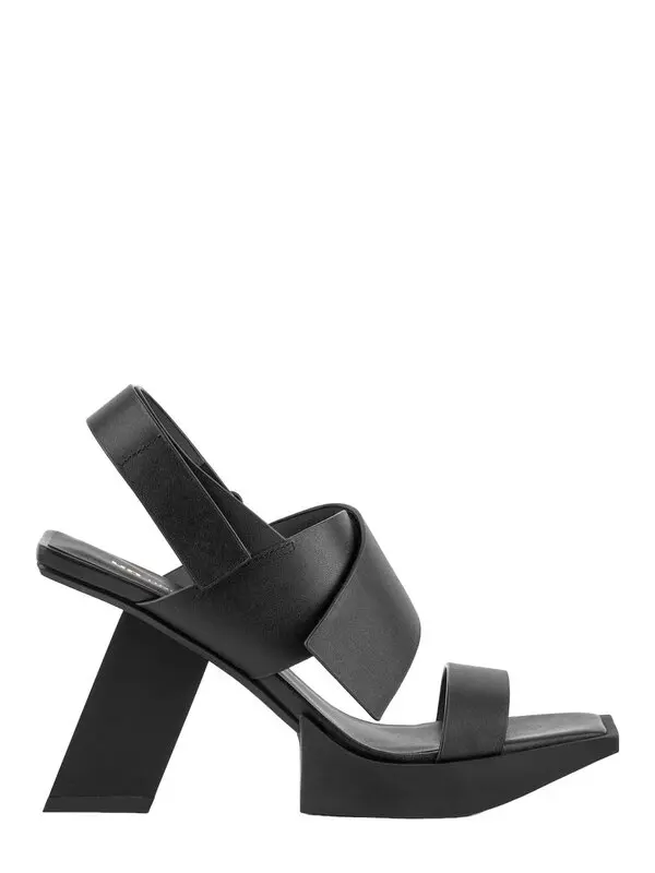 United Nude Construct Hi Sandals With Sculpted Heel - Black