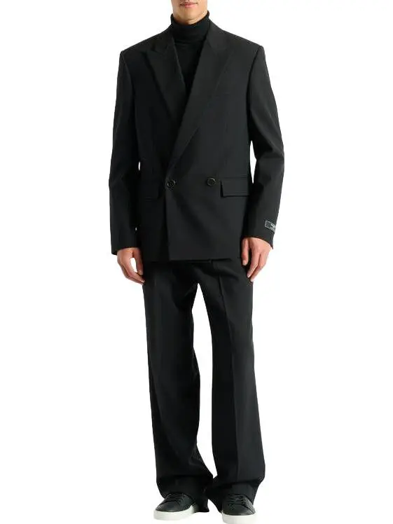 Balmain Double-breasted Wool Jacket - Black