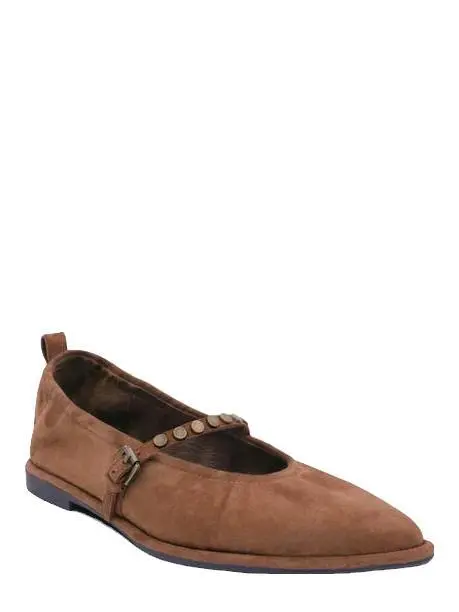 Ash Bella Studded Mary Jane Flat - Chestnut
