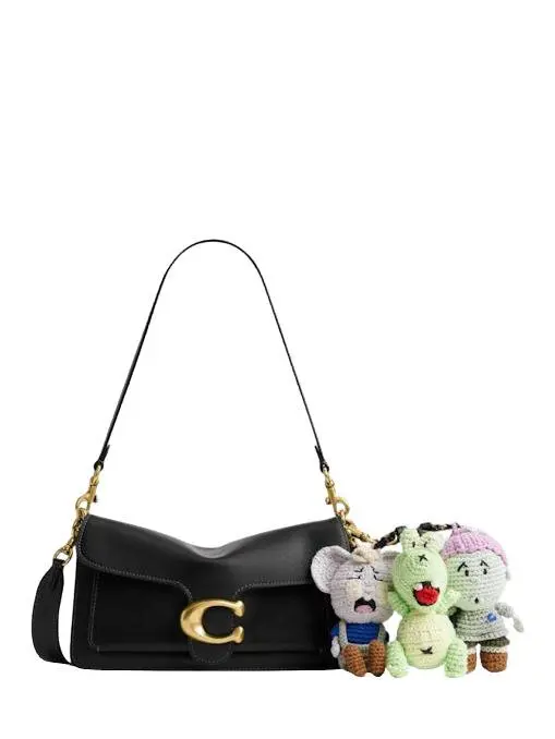 COACH X Brain Dead Soft Tabby Shoulder Bag 26 With Charms - Black
