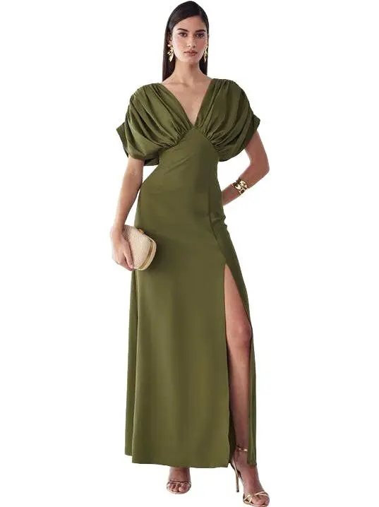 BWLDR Laila Midi Dress - Light Olive