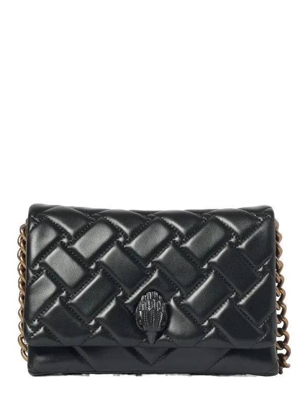 Kurt Geiger Kensington Quilted Smooth Leather Mini Bag - Black