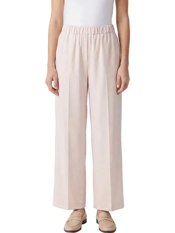 Fabiana Filippi High-waisted Palazzo Trousers With Monili Embellishment - Beige