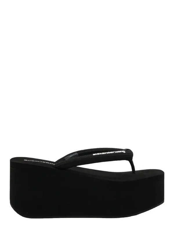 Alexander Wang Jenna Platform Thong Sandals - Black