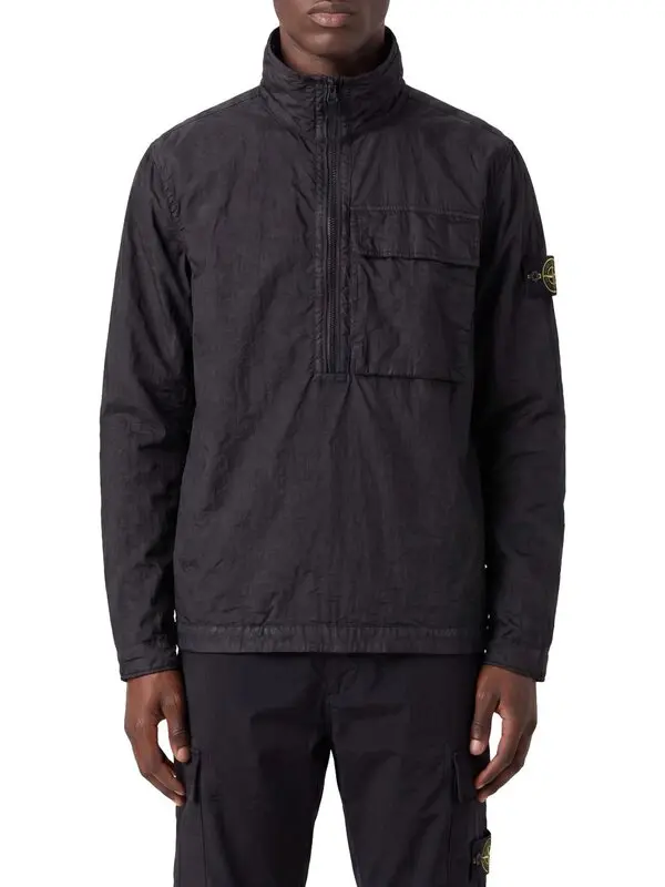 Stone Island Panama Nylon Windbreaker Jacket - Black