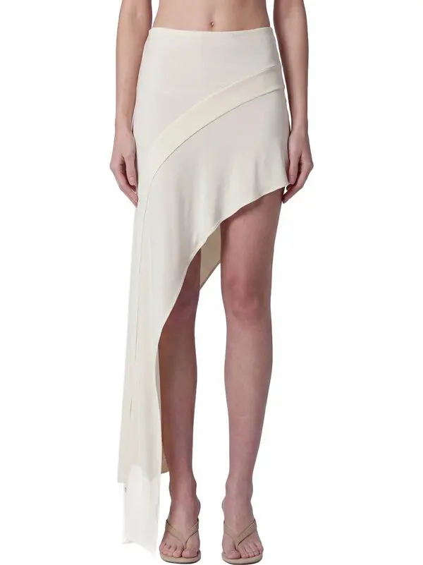 FRANCESCO MURANO Long Asymmetrical Skirt - White