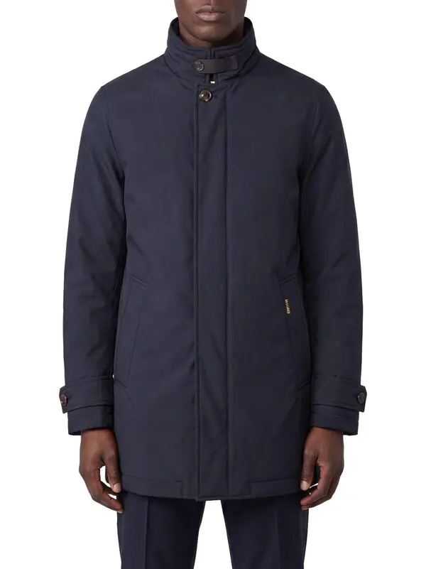 MOORER Duca-l5 Single-breasted Knee-length Coat - Blue