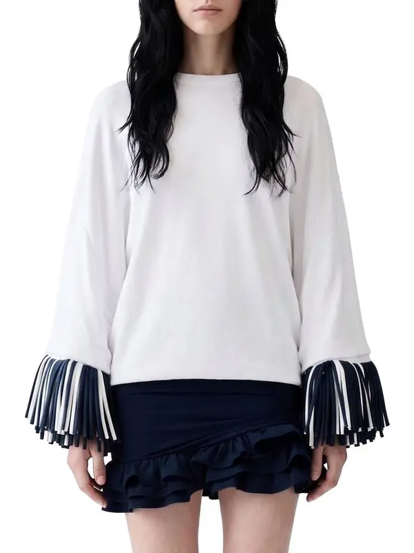 Jacquemus Long Sleeve T-shirt With Back Logo - Blue