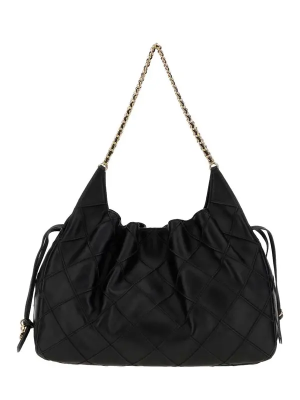 Tory Burch Fleming Large Quilted Shoulder Bag - Black