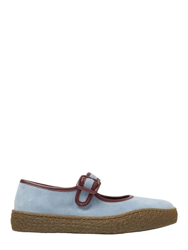 Camper Peu Terreno Suede Mary Jane Shoes With Adjustable Strap - Blue