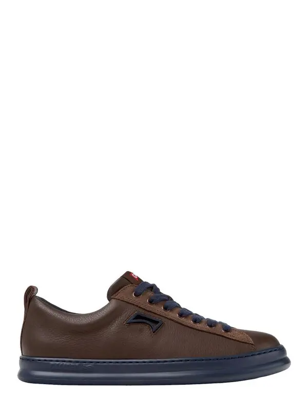 Camper Runner Low-top Sneakers In Natural Grained Leather With Xl Extralight Sole - Brown