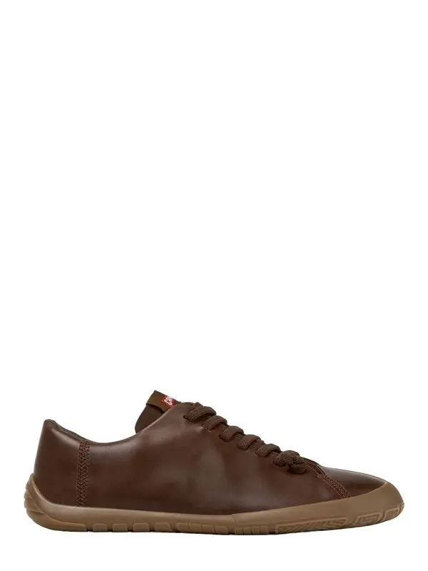 Camper Peu Path+ Slip-on Sneakers In Smooth Leather With Elastic Laces - Brown
