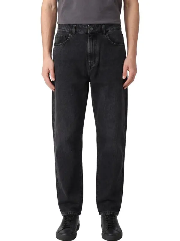 Canali Dmacro Baggy Jeans - Charcoal