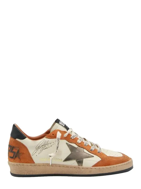 GOLDEN GOOSE Ball Star Two-tone Nappa And Suede Sneakers - White
