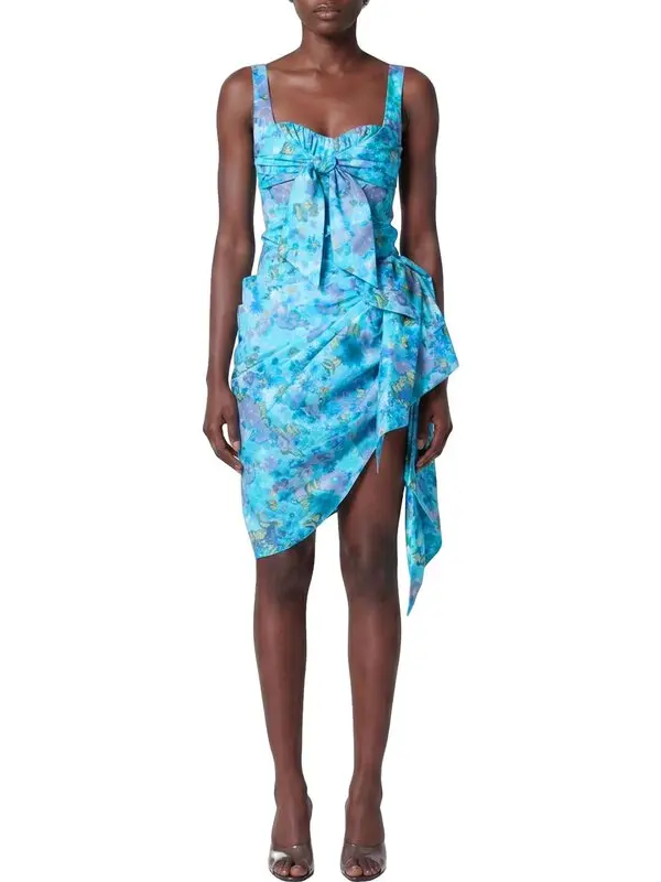 Chloé Off-the-shoulder Floral Cotton Bustier Mini Dress - Multicolor