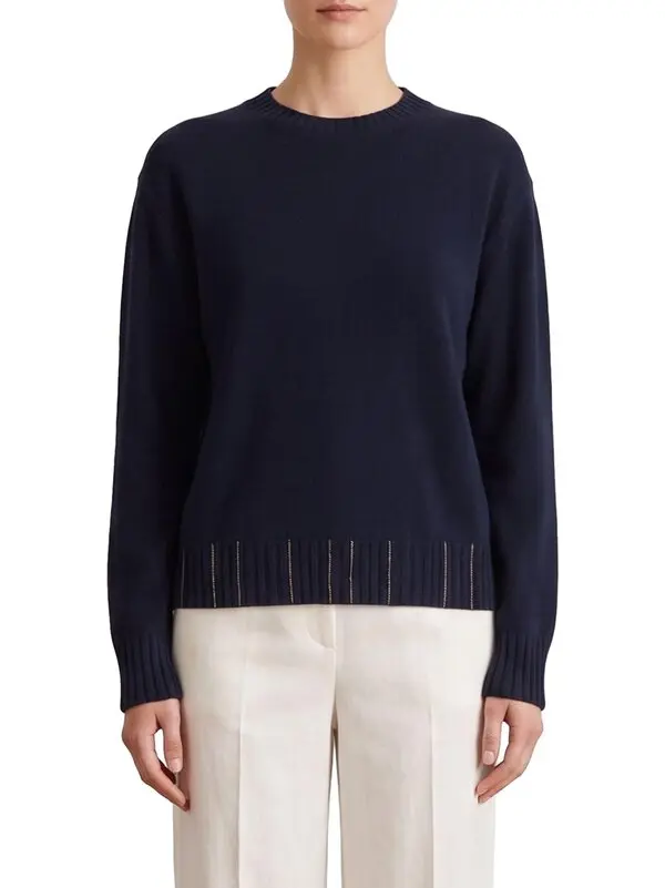 Fabiana Filippi Short-sleeved Crewneck Top - Blue