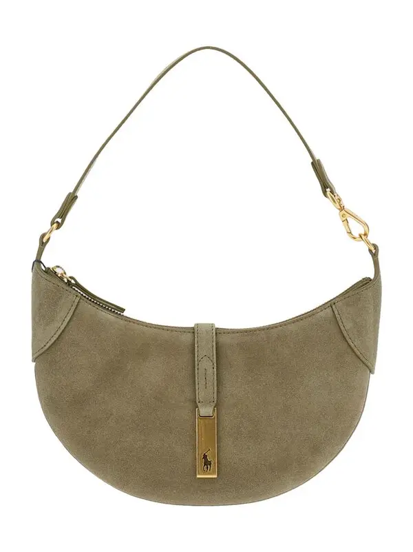 Polo Ralph Lauren Suede Shoulder Bag - Green