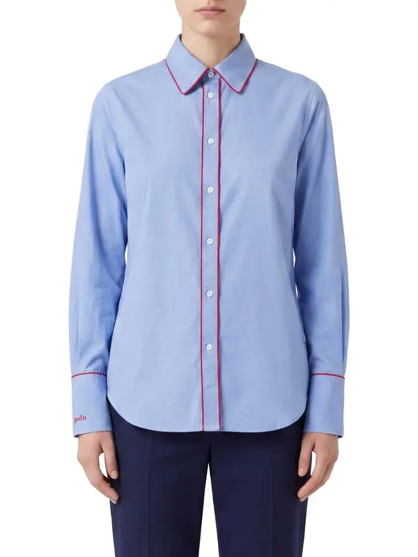 Polo Ralph Lauren Slim Fit Stretch Cotton Long-sleeve Shirt - Sky