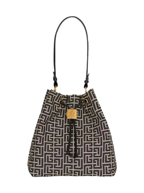 Balmain Jacquard Monogram Backpack - Ivory