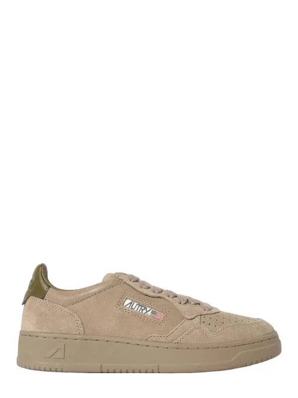 AUTRY Medalist Low Sneakers For In Leather And Suede With A Bi Design - Beige