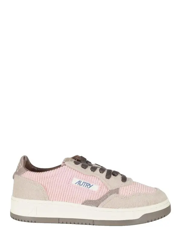 AUTRY Medalist Low Sneakers For In Leather And Suede With A Bi Design - Pink