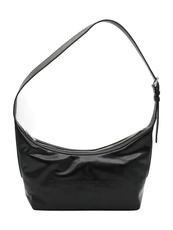 Alexander Wang Curved Leather Shoulder Bag - Black