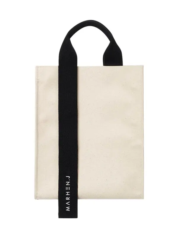 MARHEN.J Ricky Canvas Tote Bag - White
