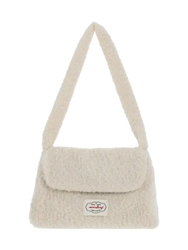 MARHEN.J Poi Shoulder Bag In Textured Polyester - White