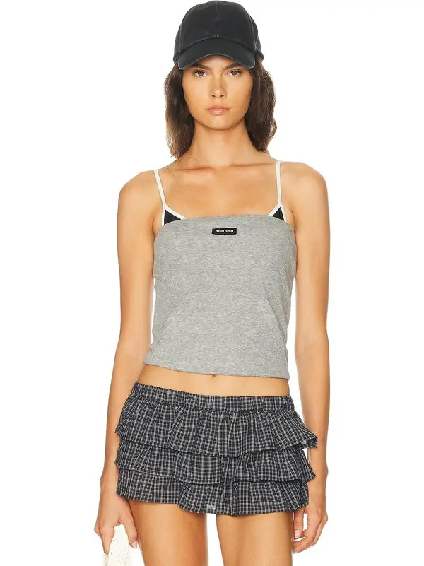 Miu Miu Costina Top - Grigio