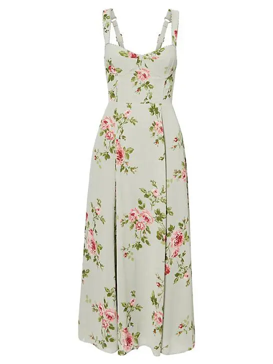 REFORMATION Lela Floral-print Woven Midi Dress - Chorus