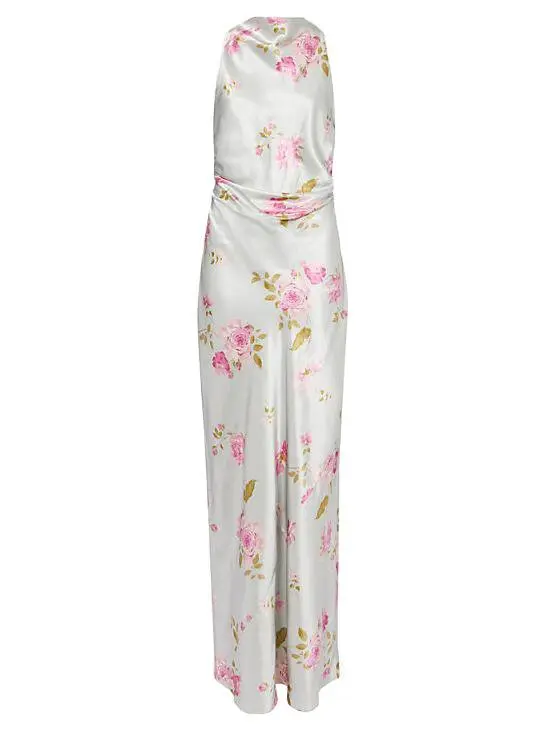 REFORMATION Anaiis Floral-print Silk Maxi Dress - Windswept