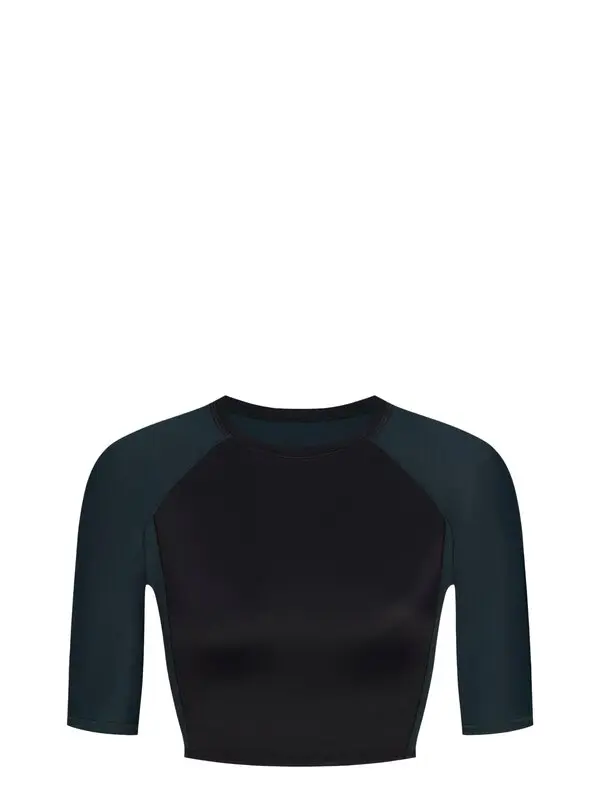 NIKESKIMS Shine Padded Crop Top - Black