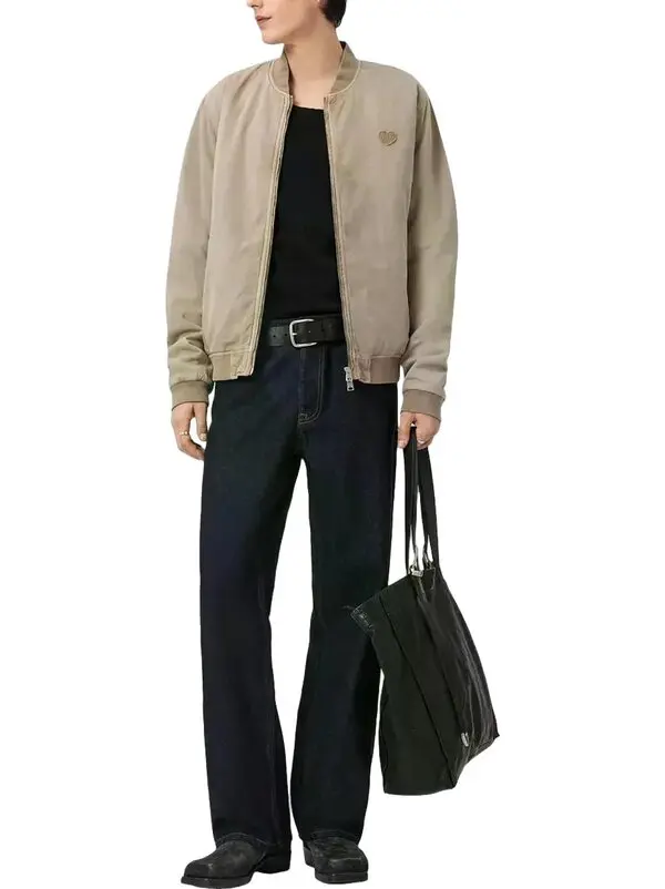 ALLSAINTS Forres Heart-patch Bomber Jacket - Neutrals