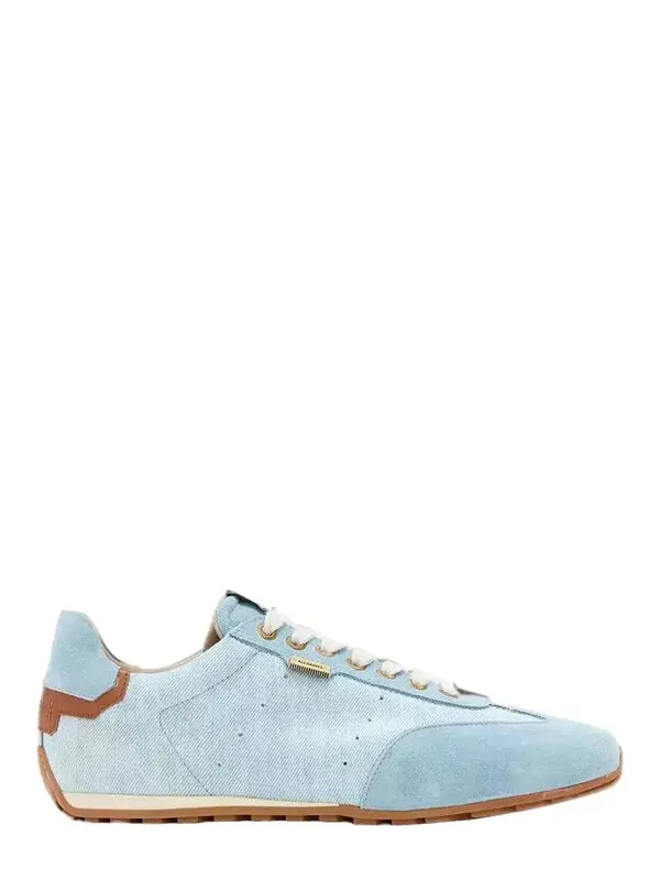 ALLSAINTS Suede Panelled Low Top Sneakers - Blue