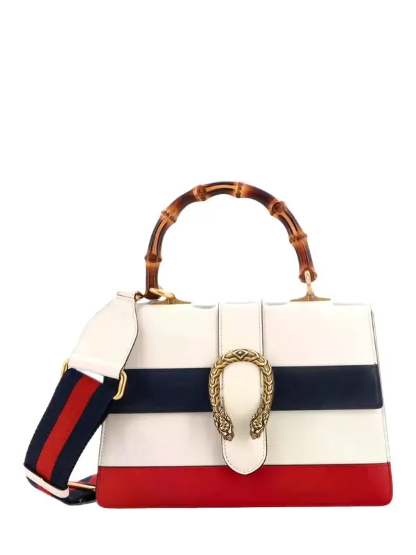 Gucci Dionysus Bamboo Top Handle Bag Colorblock Leather Medium Satchel - Multicolour