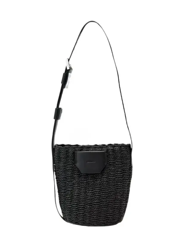ALLSAINTS Alba Woven Bucket Bag - Black