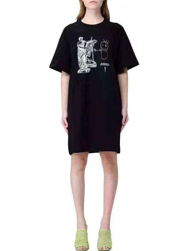 Moschino Graphic-print Mini T-shirt Dress - Black