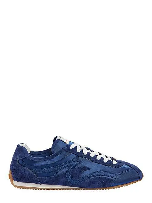 Sandro Light Wave Satin Trainers - Blue