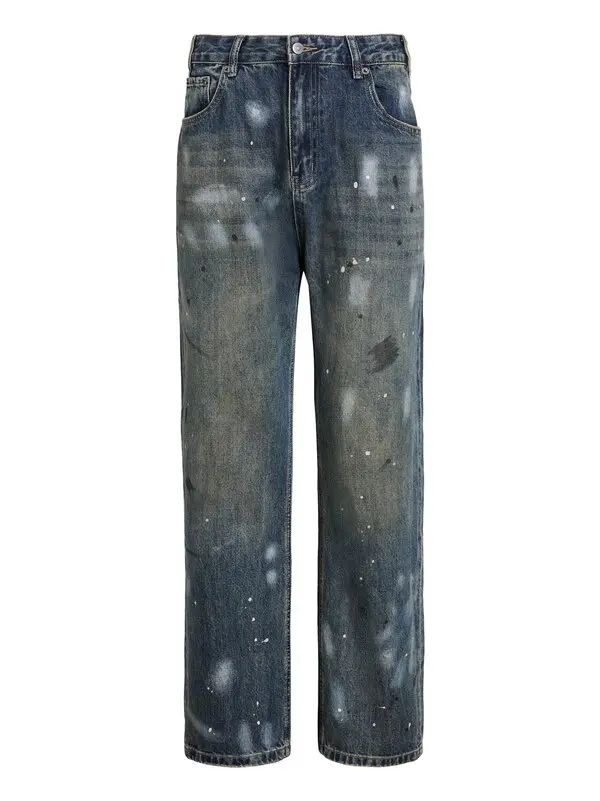 FOUND Regular Fit Straight Leg Jeans Size - Blu