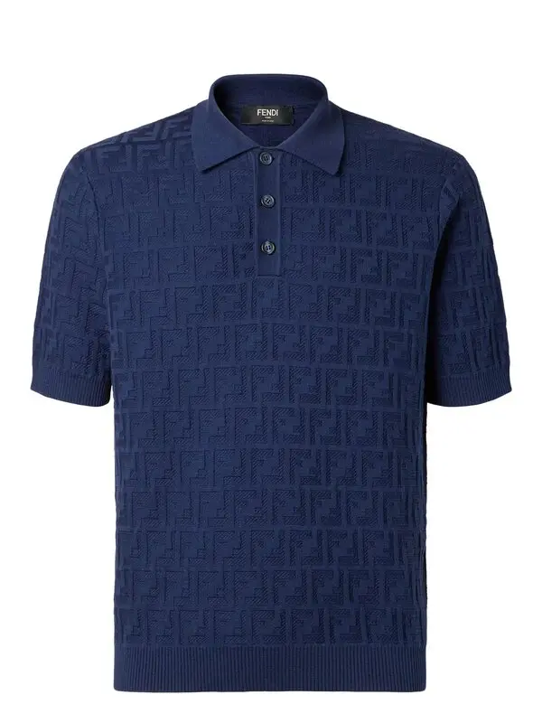 Fendi Classic Short-sleeve Button-up Shirt Size - Blu