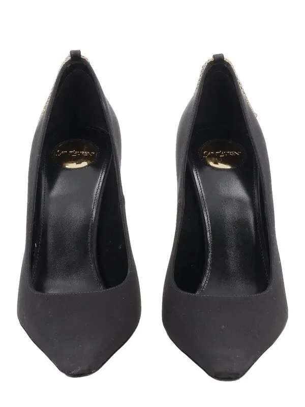 Saint Laurent Pointed Toe Stiletto High Heel Pumps - Black