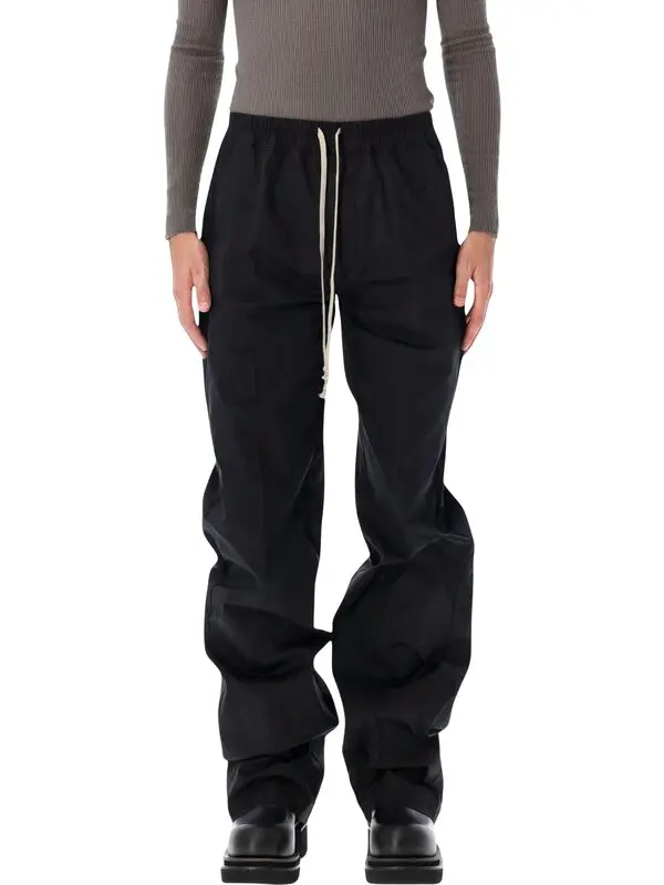 Rick Owens Relaxed Drawstring Waist Trousers - Nero