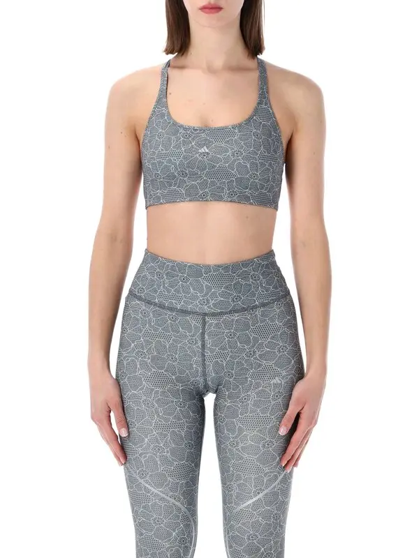 Adidas By Stella McCartney Floral Lace Mini Crop Top - Onix